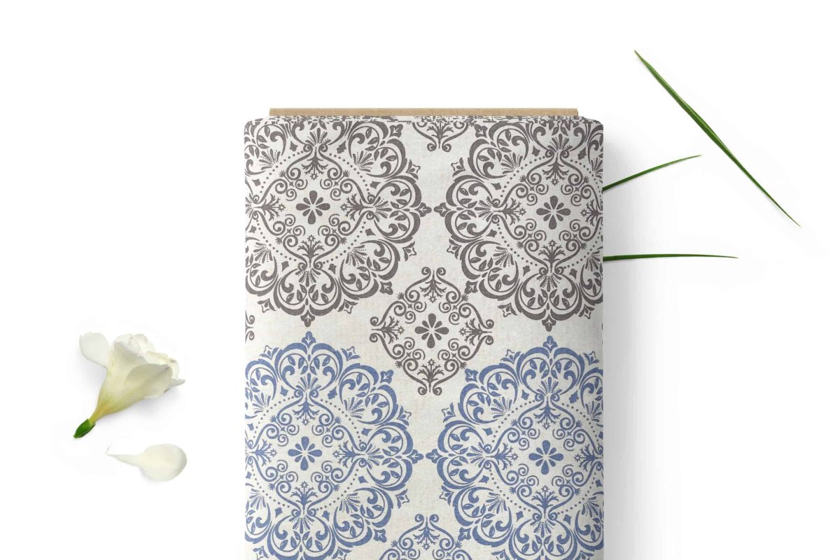 Pikelik Kumaş Ottoman Desen Mavi - Birlik 1952