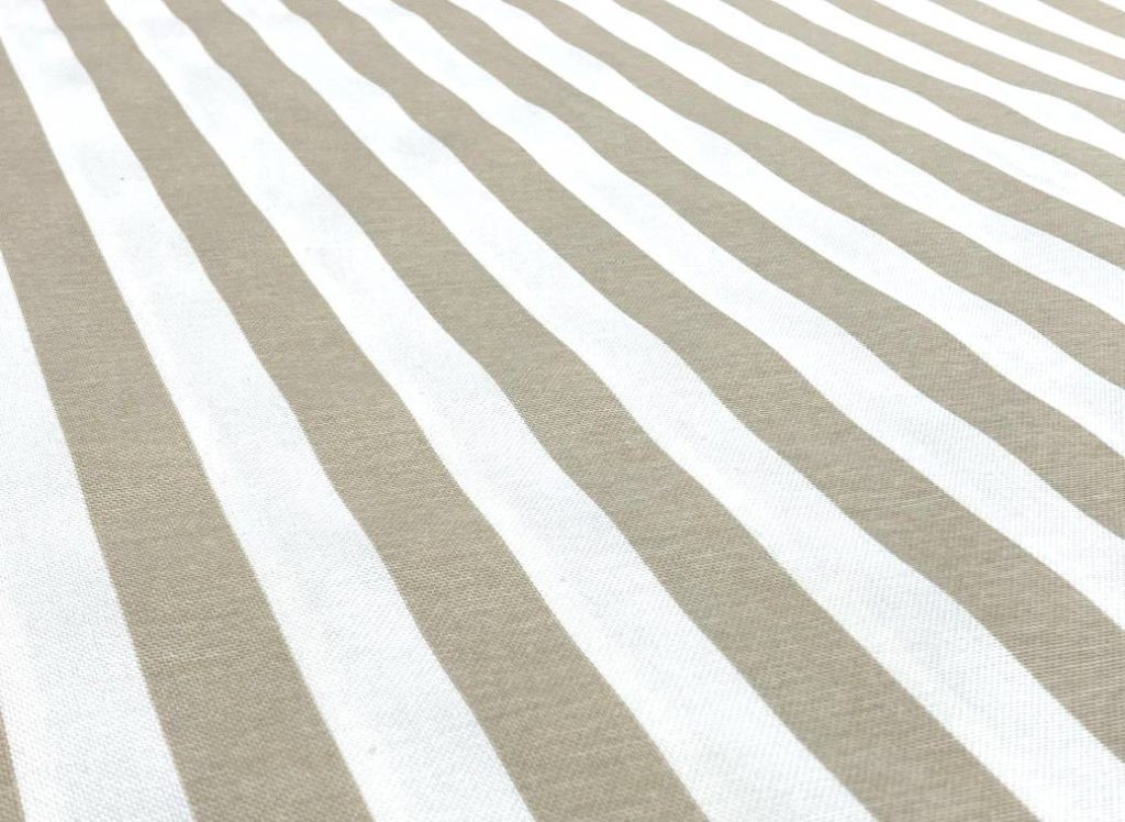 Panama Keteni Duck Kumaş Stripes Çizgi Kahve - Döşemelik Birlik 1952